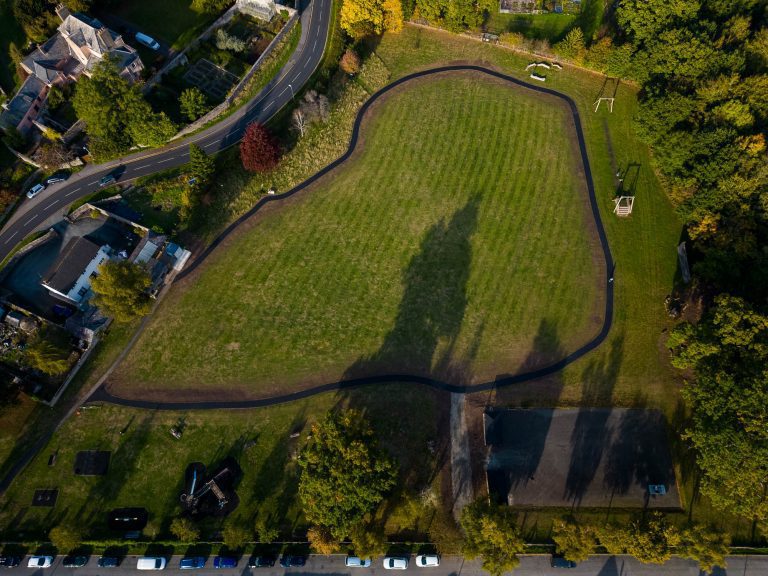 The new path from the air - Llangattock Community Council